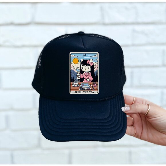 Custom Made | Accessories | Hello Kitty Tarot Card Hat Spill The Tea ...